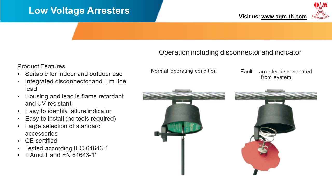 Introduction to LV Surge Arrestor - A.Q.M. Co.,Ltd. - Raychem / TE